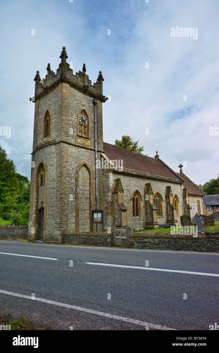 minterne abbey house gardens dorset Stock Photo - Alamy