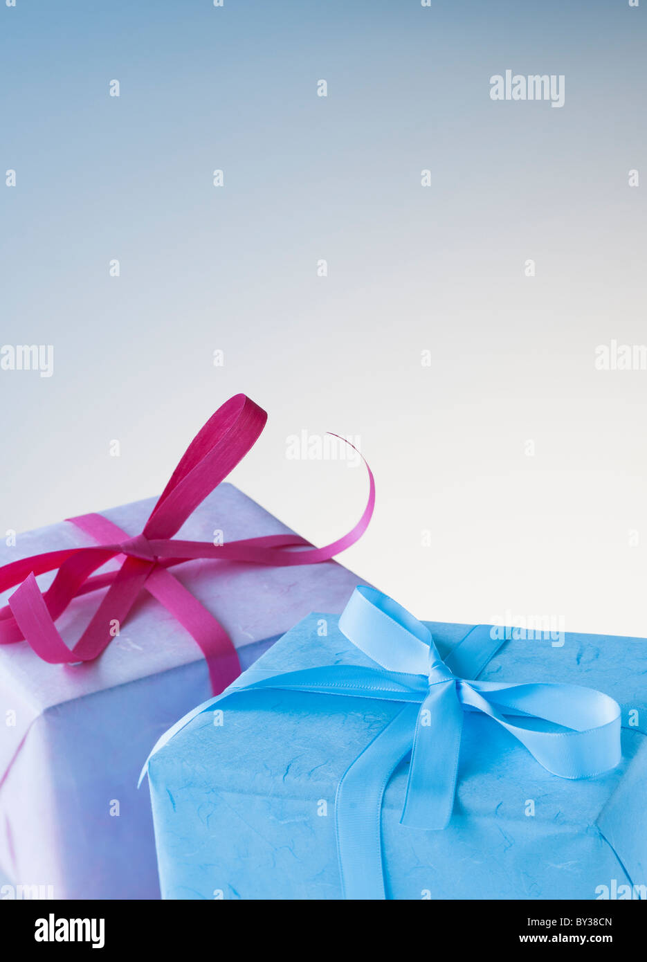 Wrapped birthday gifts Stock Photo - Alamy