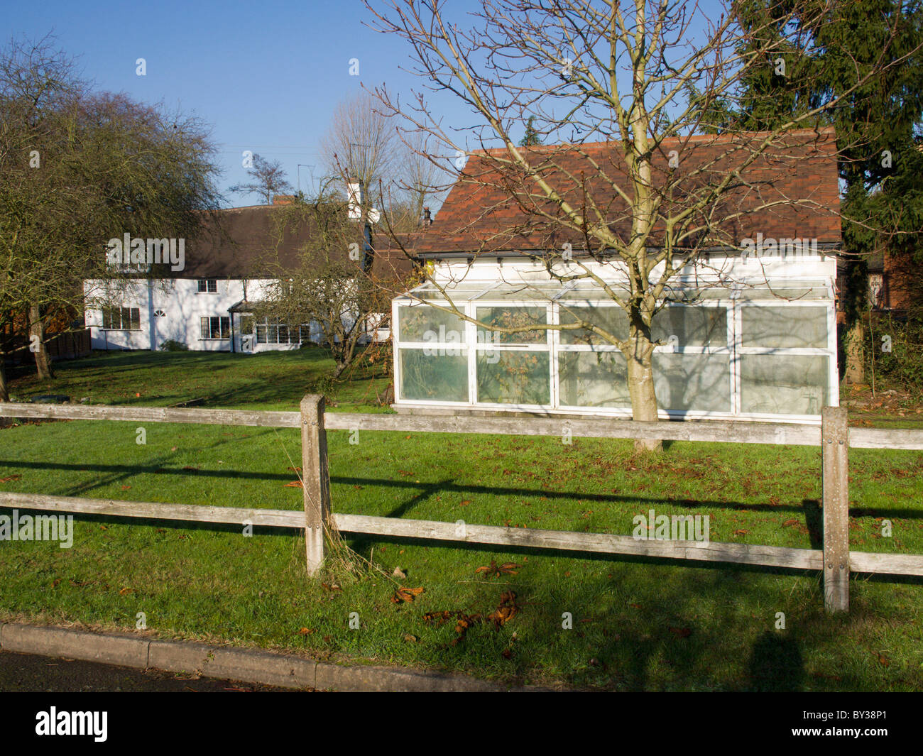 village with houses in countryside Stock Photo - Alamy