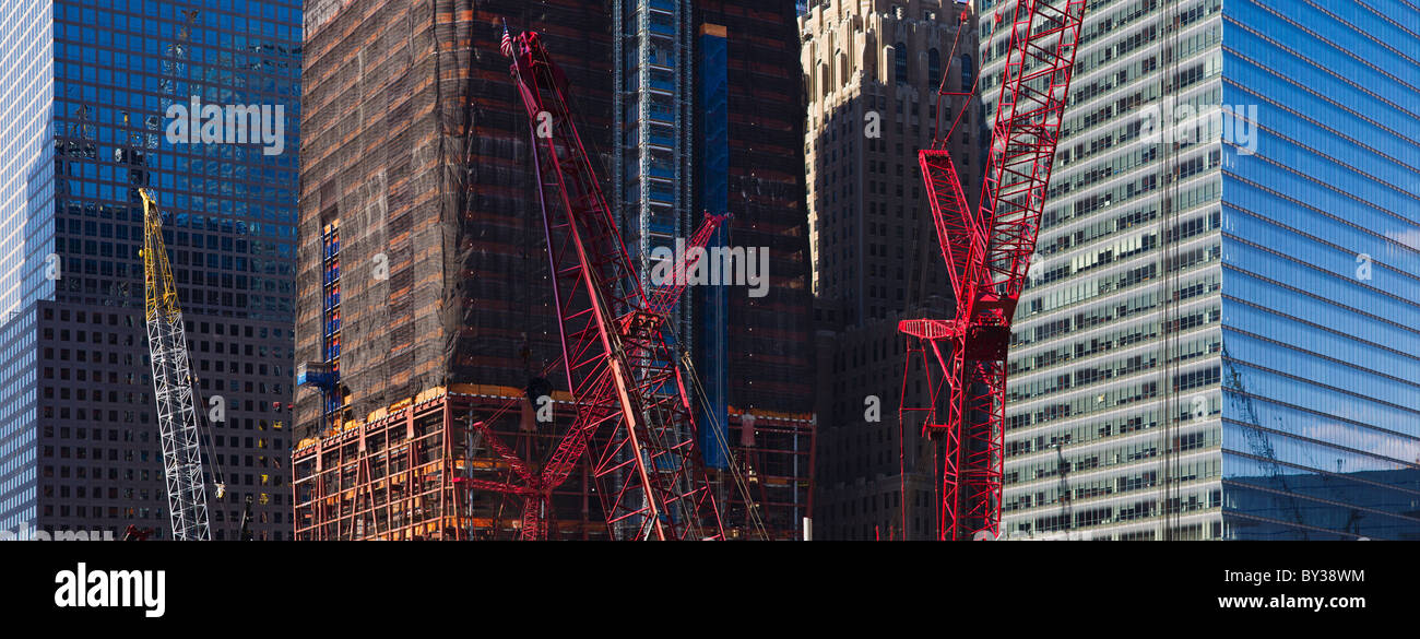 USA, New York, New York City, Construction site of World Trade Center ...