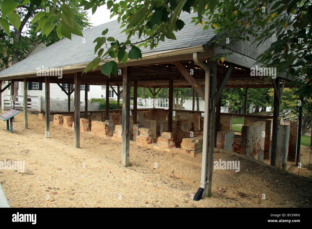 The ruins of Mr Charlton's coffee house in Colonial Williamsburg ...