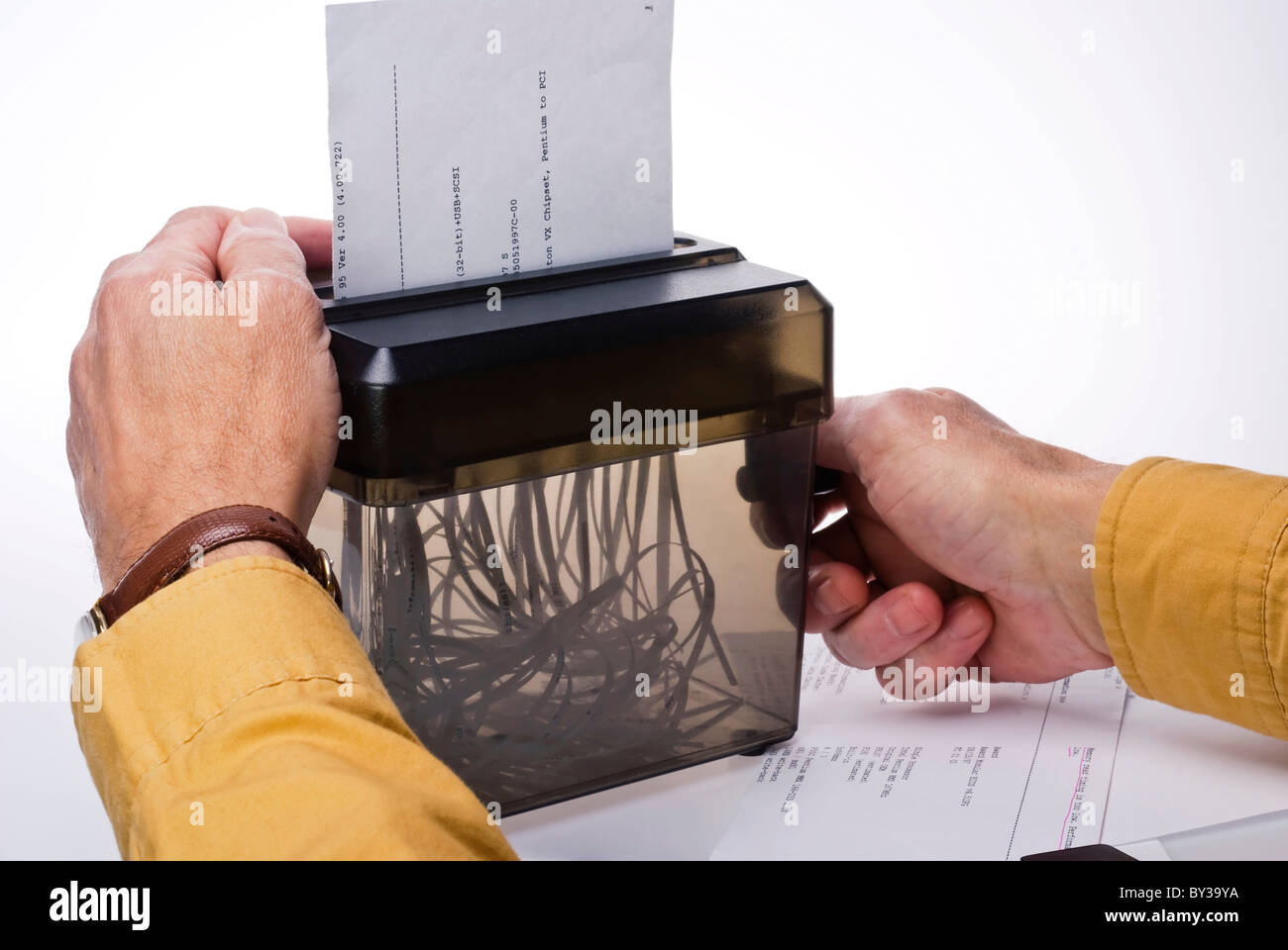 Paper shredder man hi-res stock photography and images - Alamy