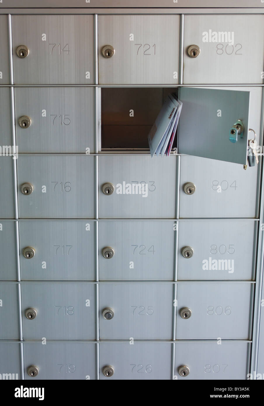 USA, New Jersey, Jersey City, Letters in mailbox Stock Photo - Alamy