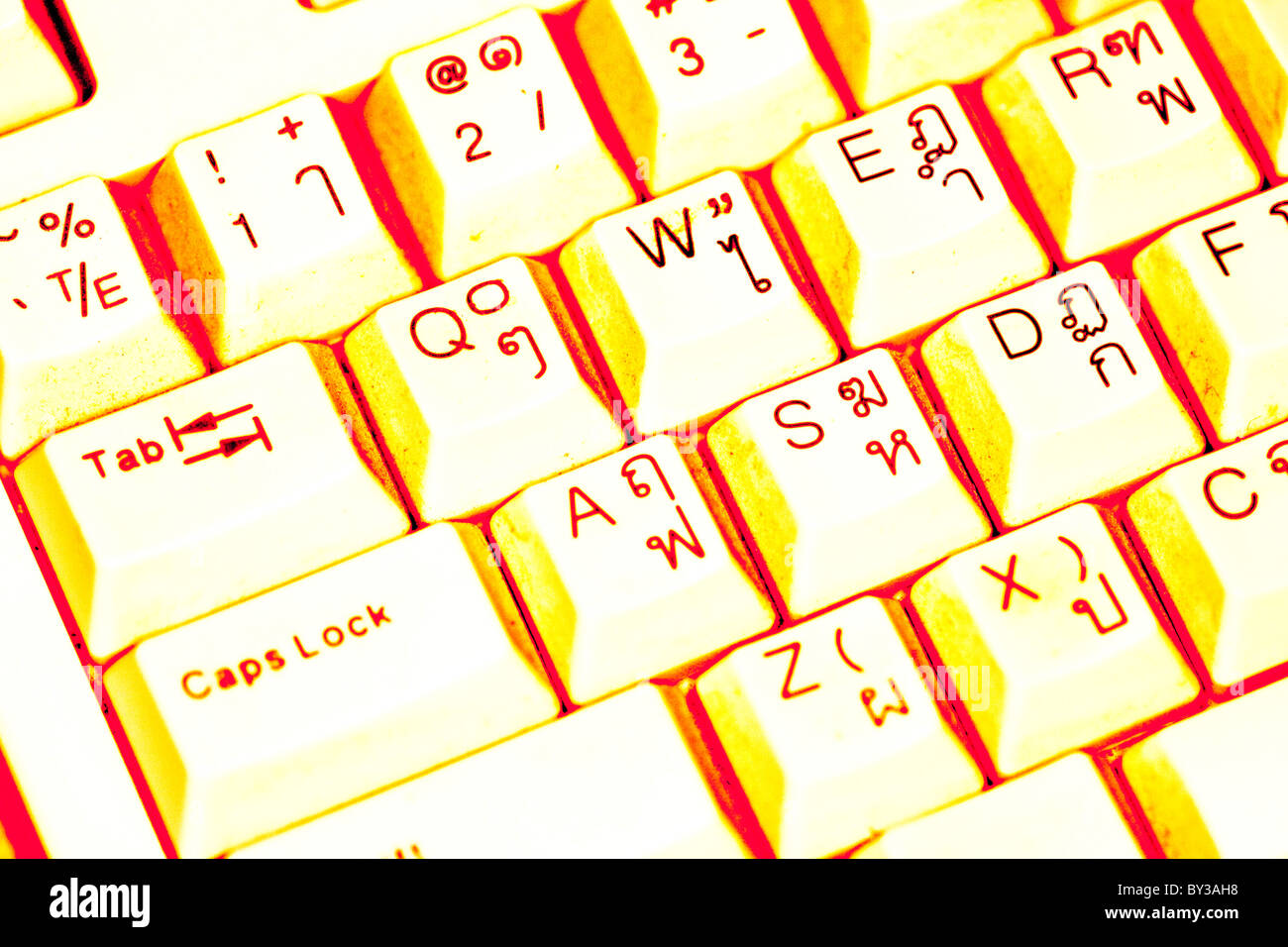 Thai computer keyboard Stock Photo - Alamy