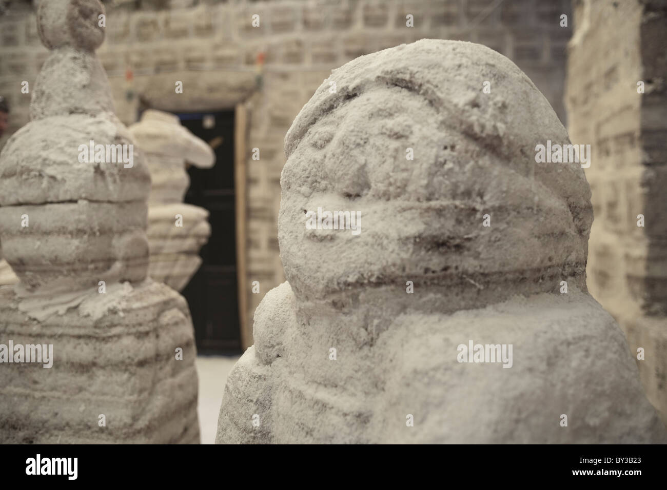 Salt sculpture at the Salt Museum, Salar de Uyuni, Bolivia Stock Photo ...