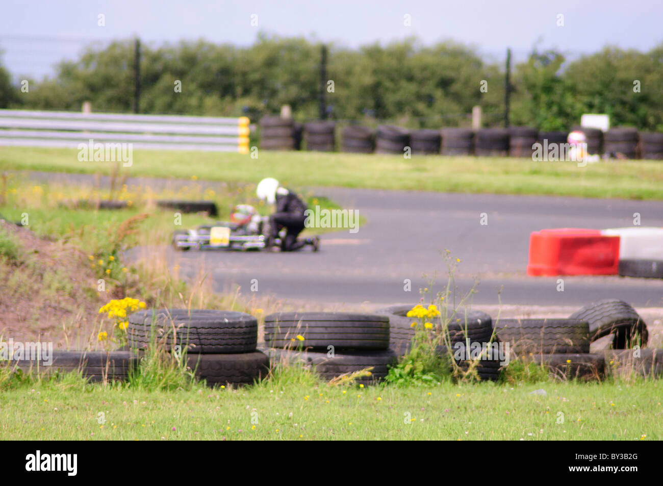 go-kart racing on track Stock Photo - Alamy