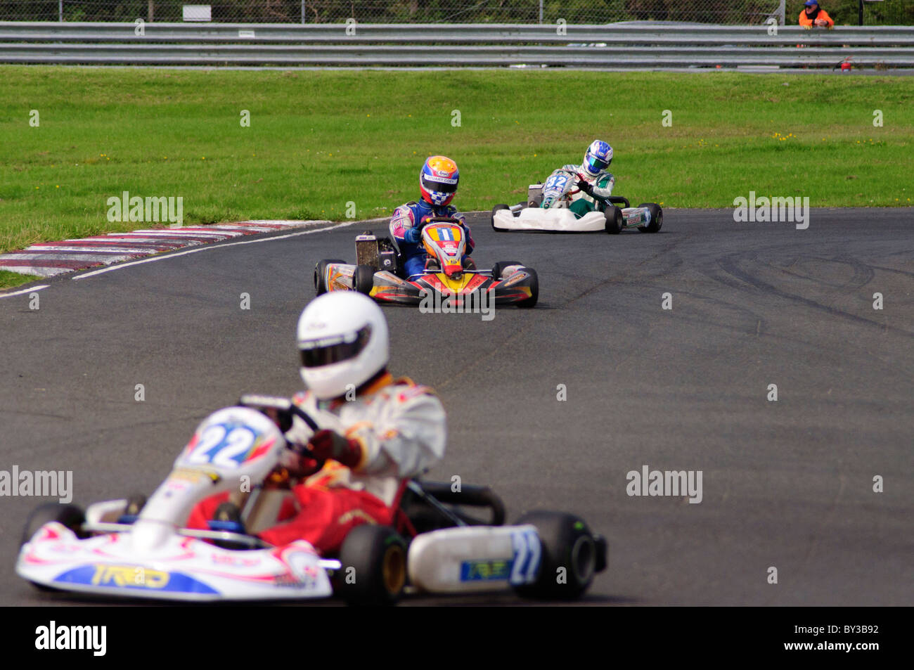 go-kart racing on track Stock Photo - Alamy