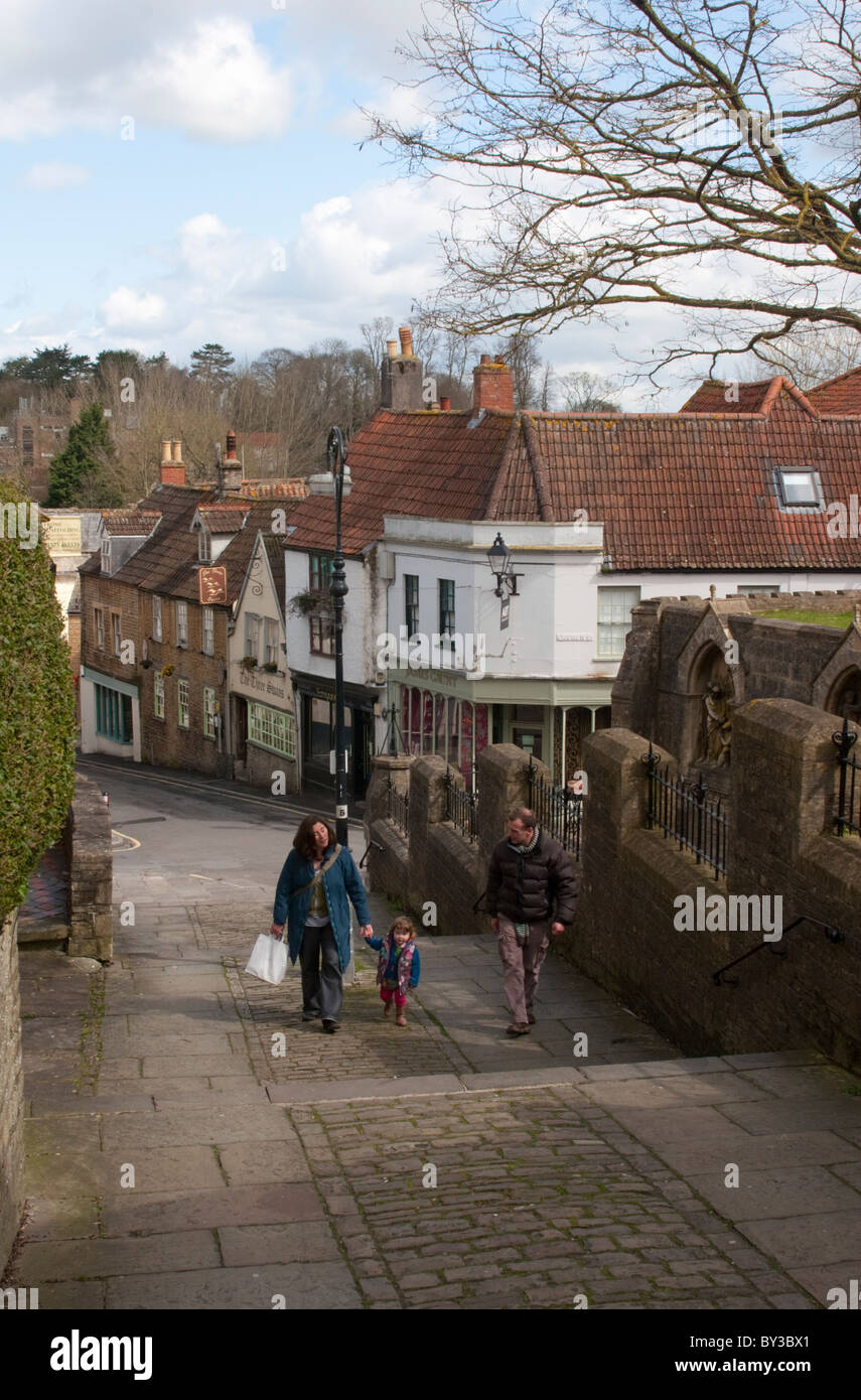 Church Steps, Frome. Frome is the fourth largest town in Somerset Stock ...
