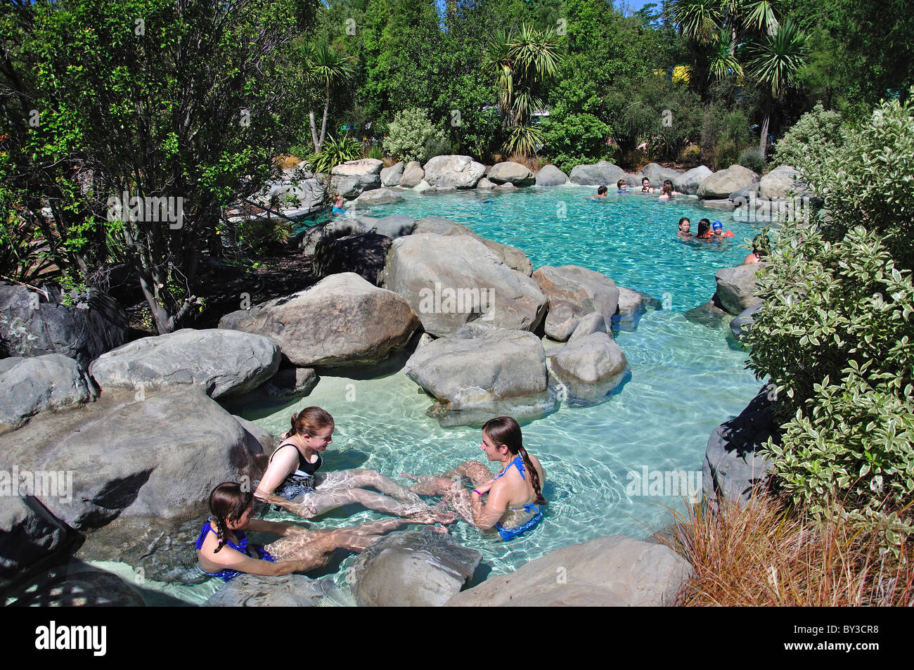 Hot rock pools at Hanmer Springs Thermal Pools & Spa, Hanmer Springs ...