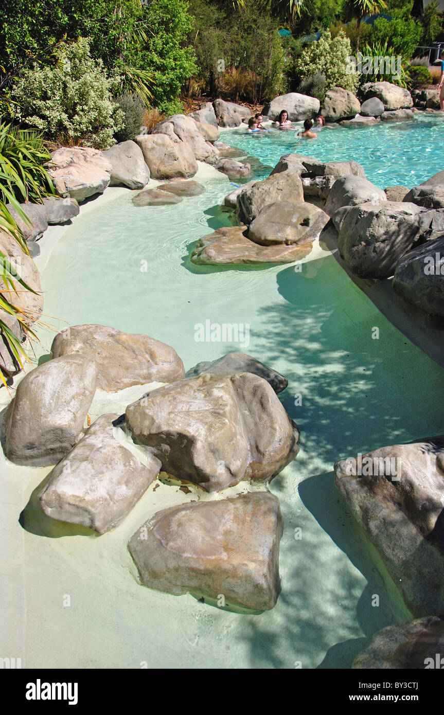 Hot rock pools at Hanmer Springs Thermal Pools & Spa, Hanmer Springs ...