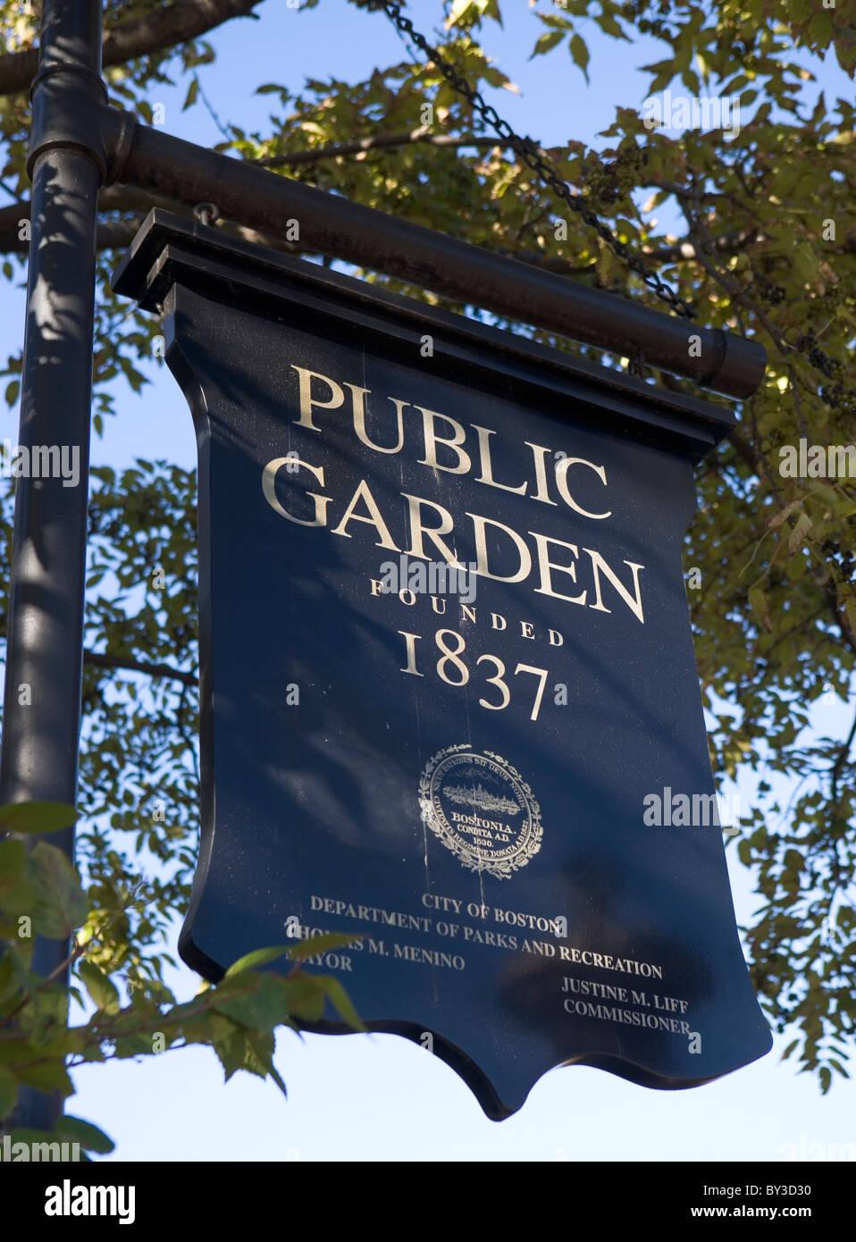 USA, Massachusetts, Boston, Public Garden sign Stock Photo - Alamy