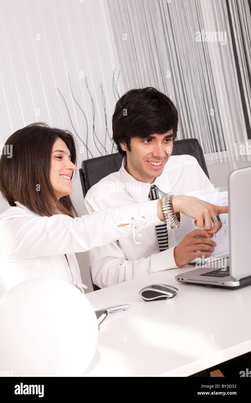 Modern team working at the office Stock Photo - Alamy