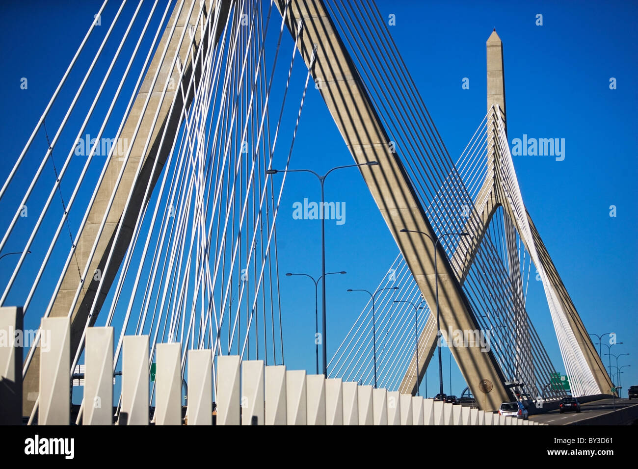 USA, Massachusetts, Boston, Leonard P. Zakim Bunker Hill Memorial ...