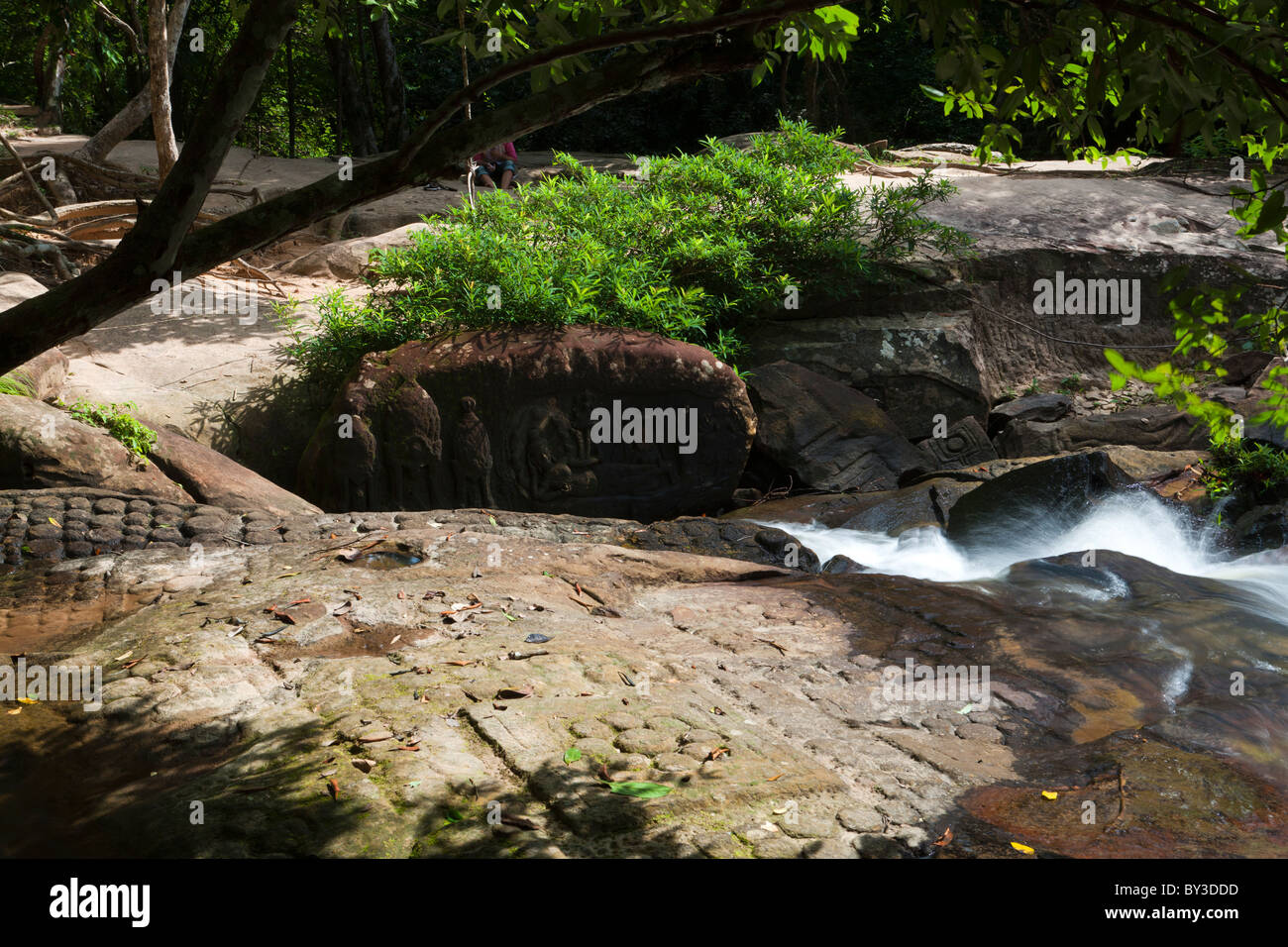 River of a thousand Lingas, Kbal Spean, near Angkor, National Park ...