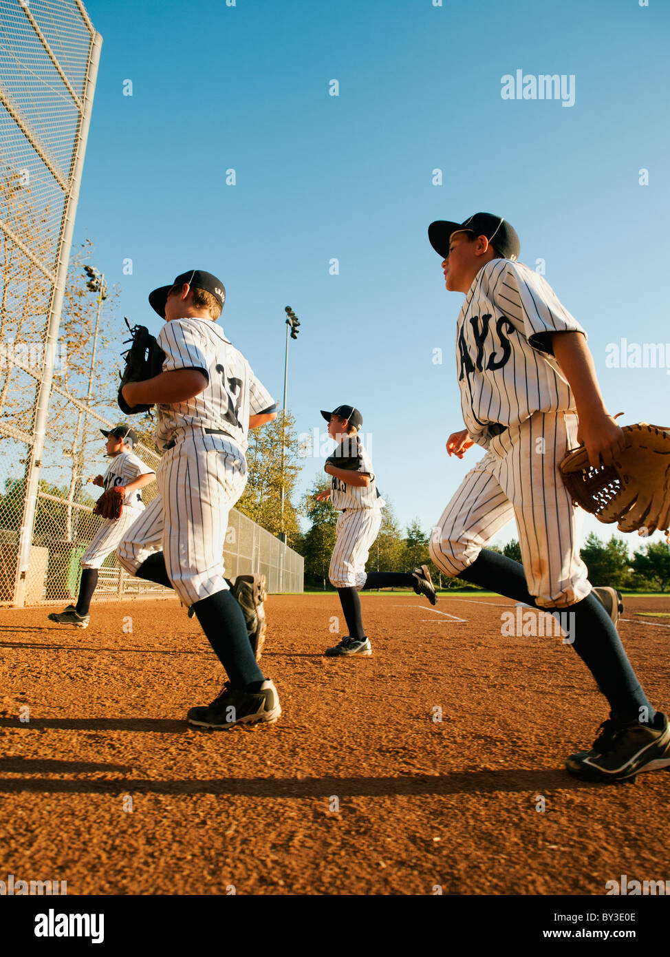 USA, California, Ladera Ranch, boys (10-11) playing baseball Stock ...