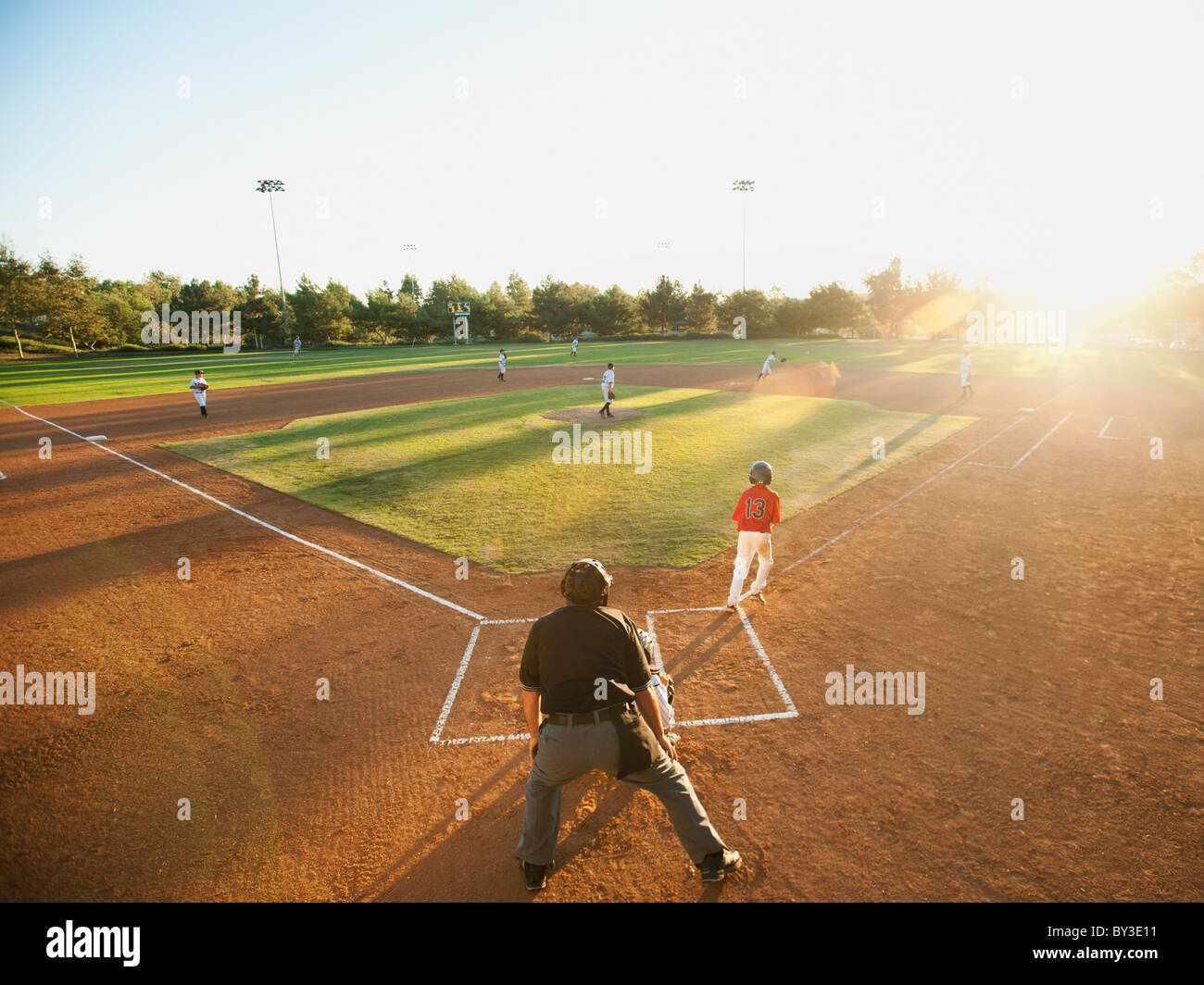 USA, California, Ladera Ranch, boys (10-11) playing baseball Stock ...