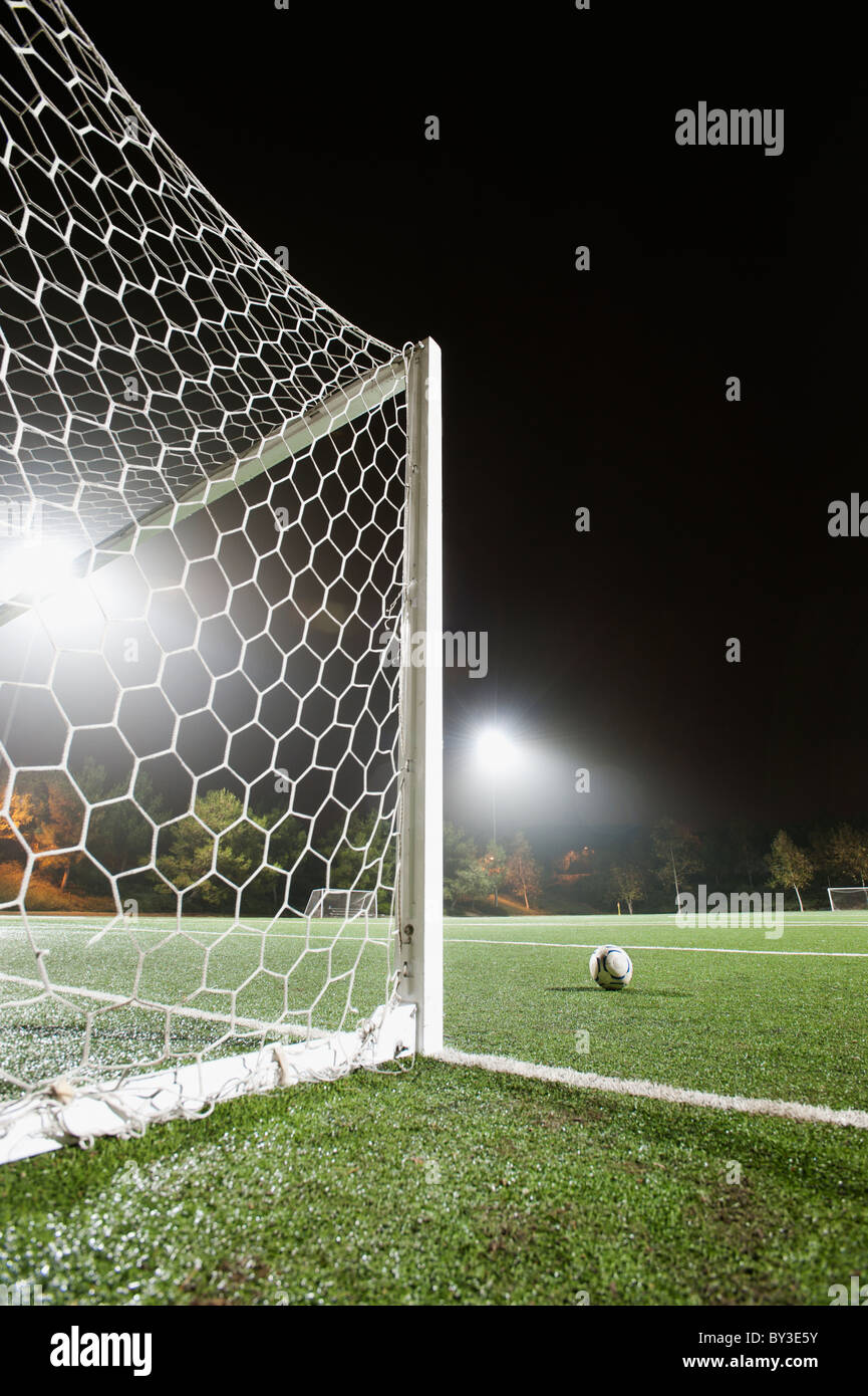 Football Goal Post At Night