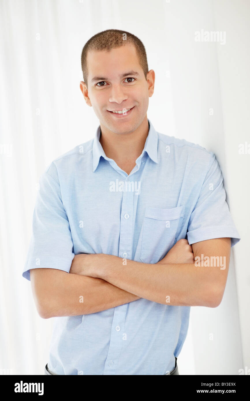 South Africa, Portrait of smiling young man Stock Photo - Alamy