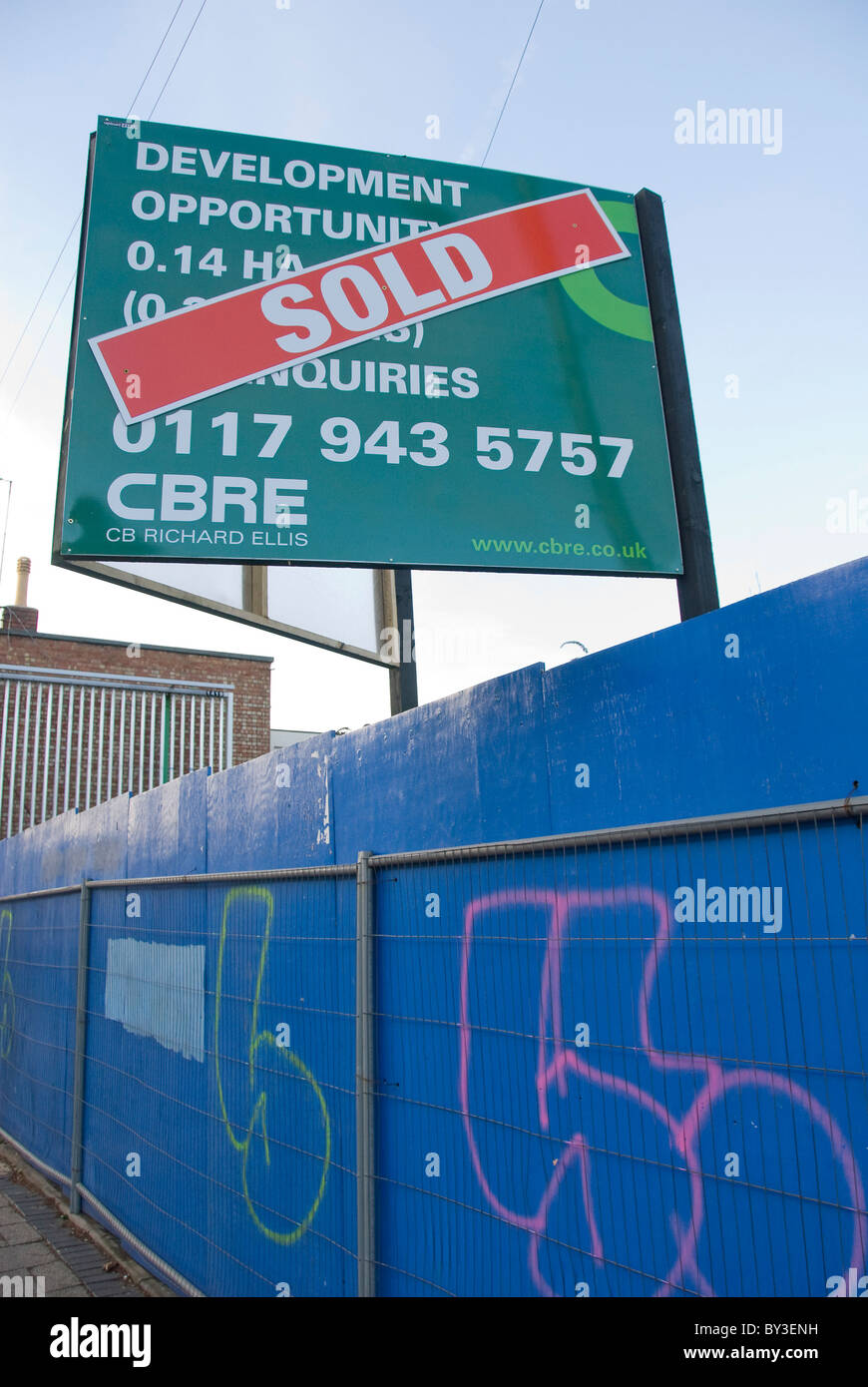 Development opportunity sign, sold, Bristol, England, UK Stock Photo ...