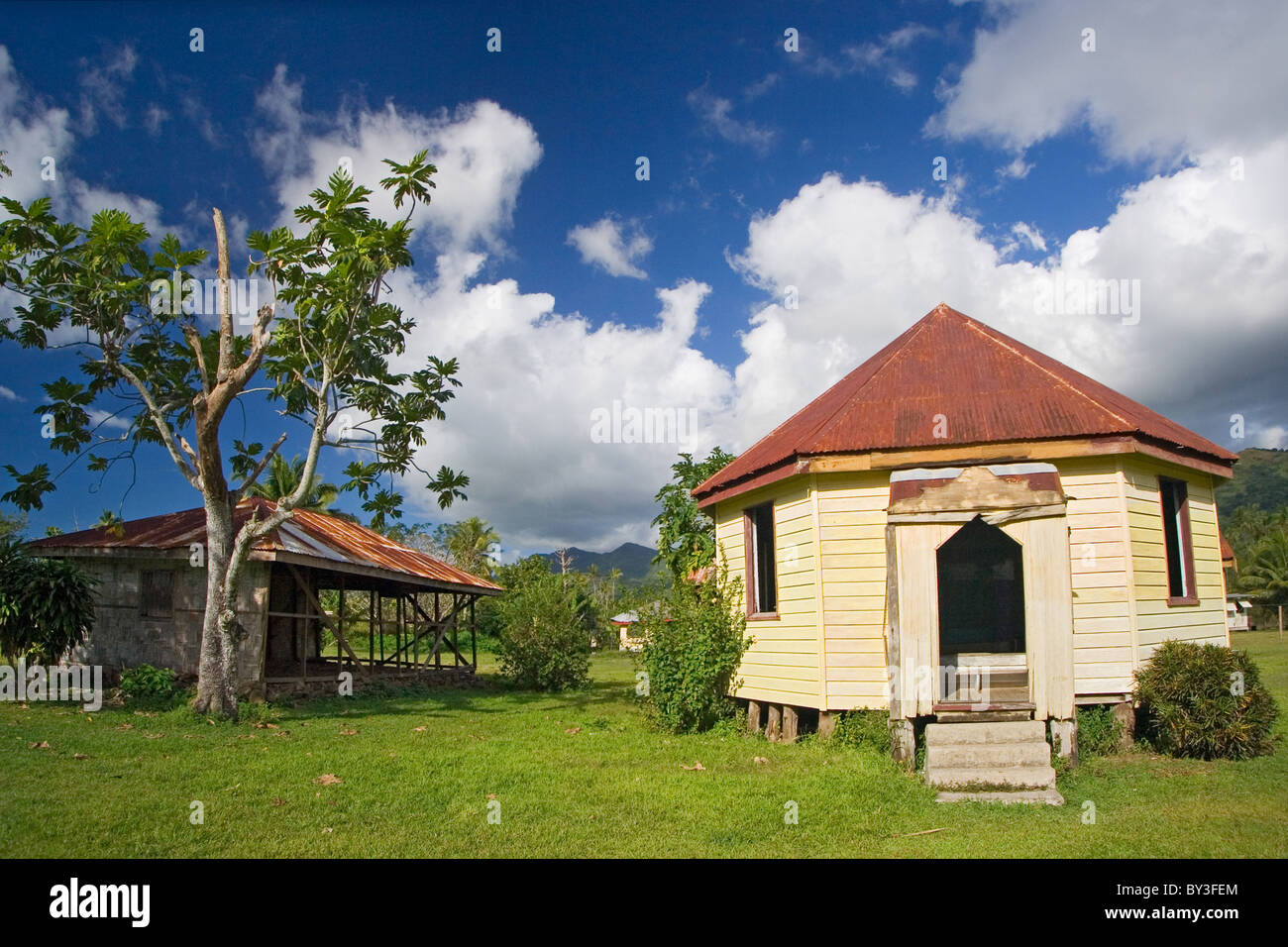 Old village church in Vanua Levu, Fiji Stock Photo - Alamy