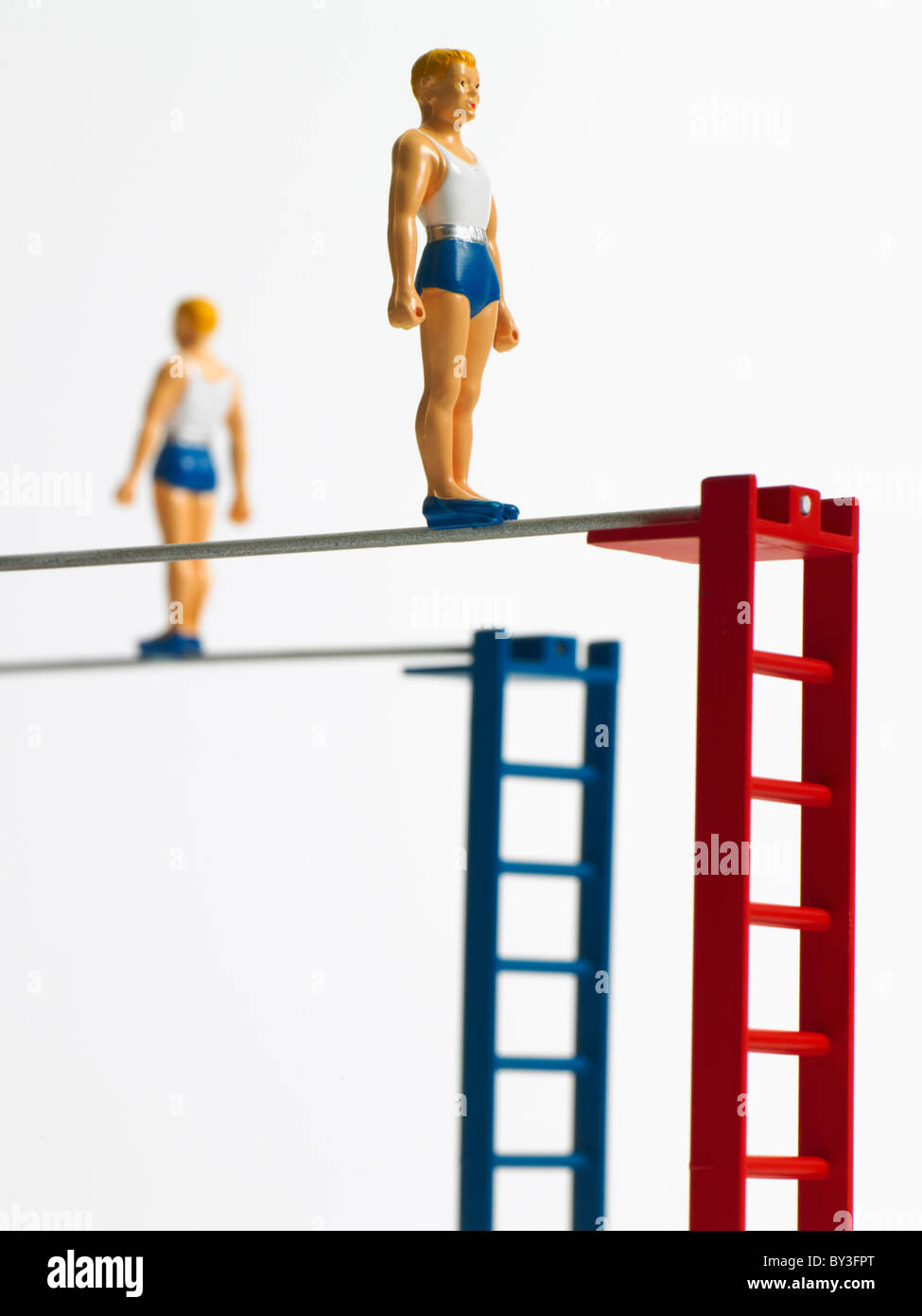 Ladder balance acrobat hi-res stock photography and images - Alamy