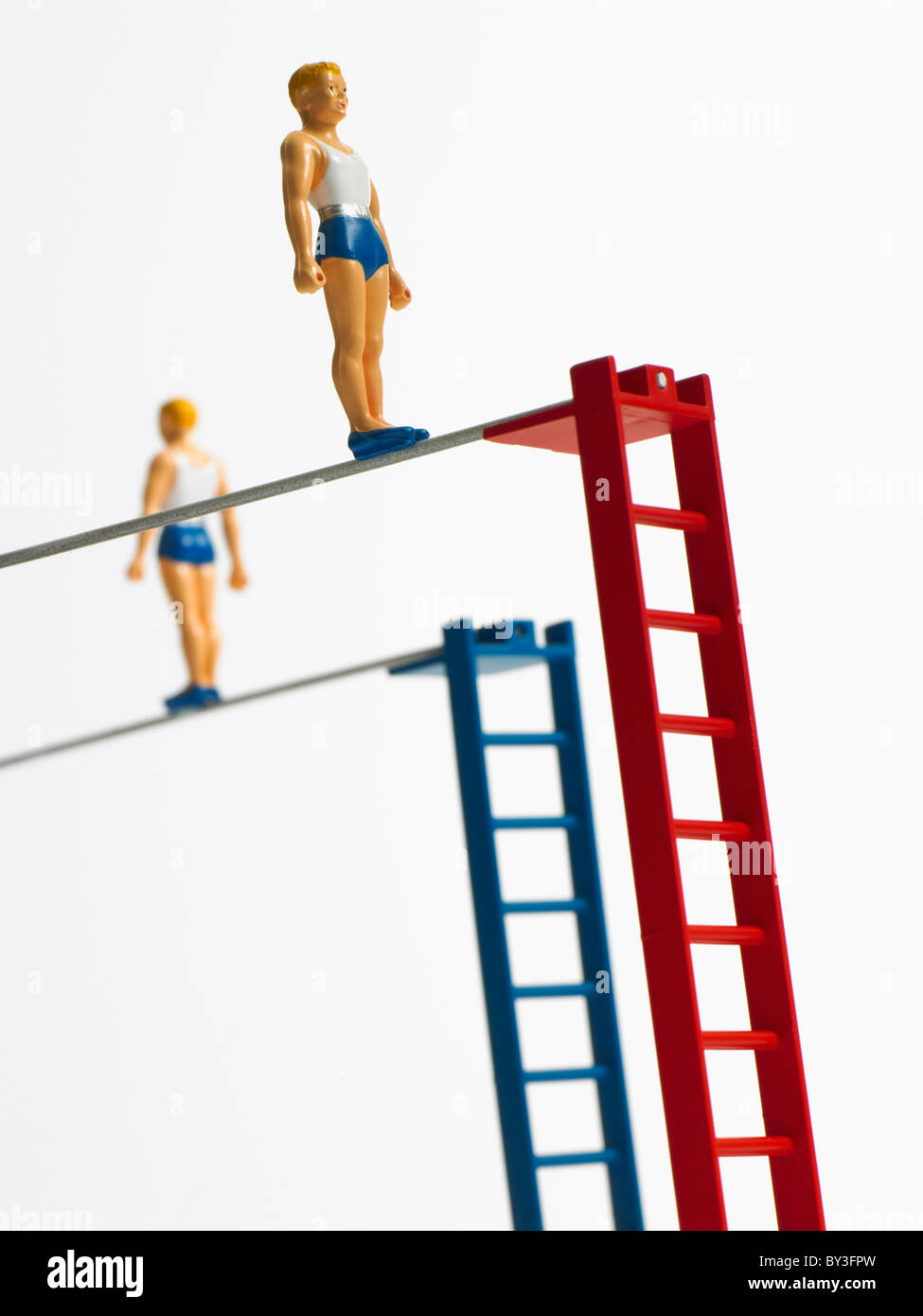 Ladder balance acrobat hi-res stock photography and images - Alamy
