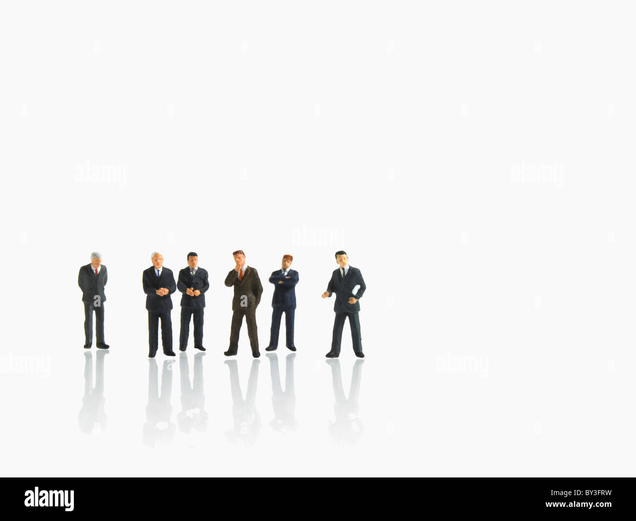 Studio shot of businessman figurines Stock Photo - Alamy