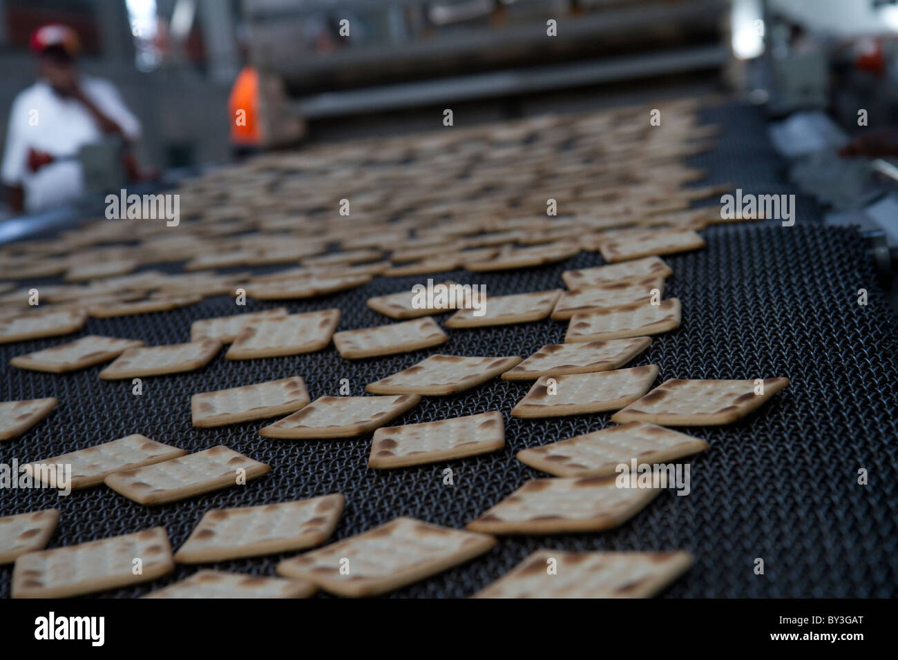 Biscuit Production line Stock Photo - Alamy