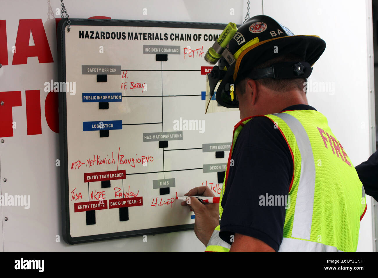 Fire department command on emergency hi-res stock photography and ...