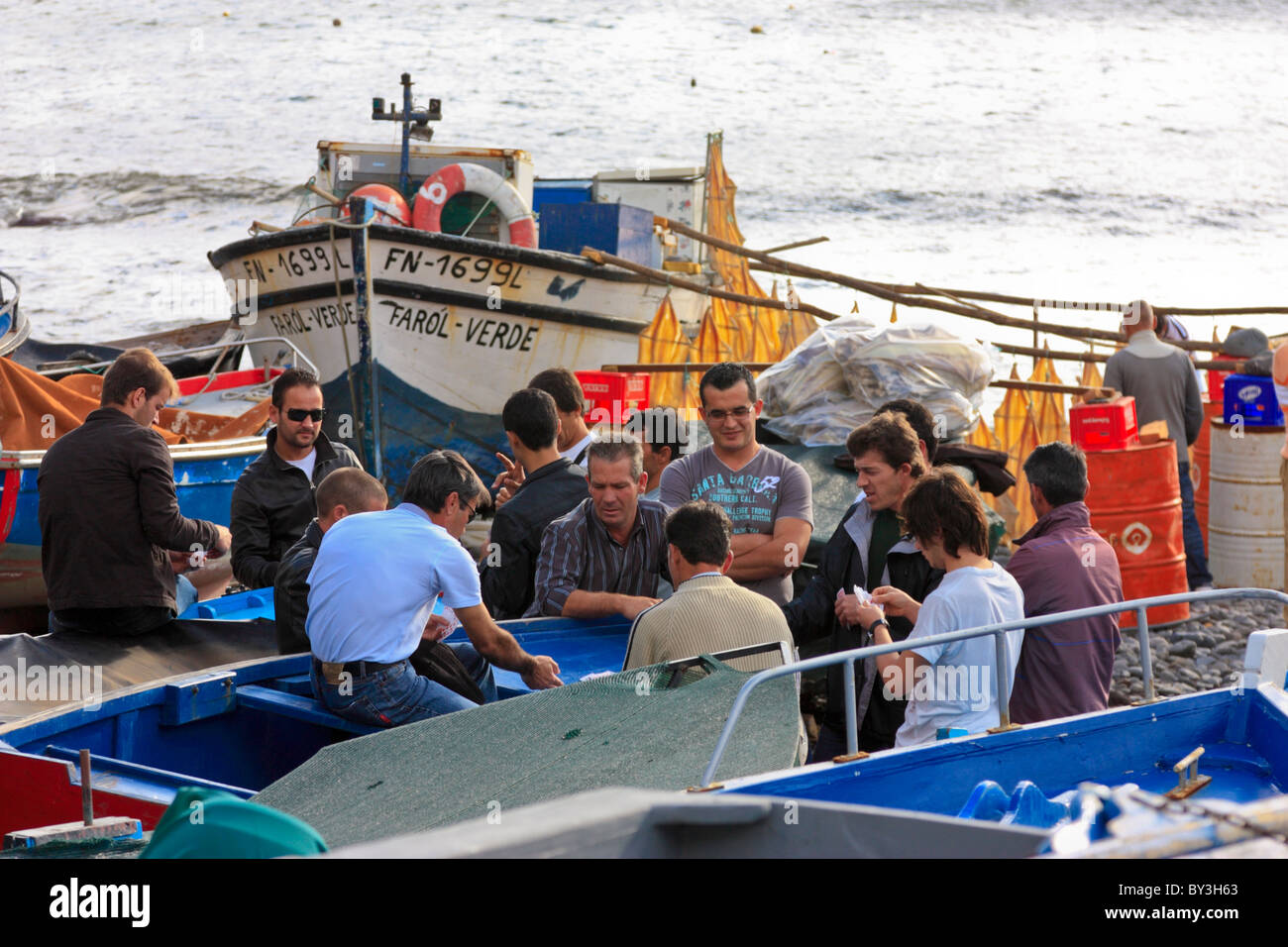 Fishing crew on boat in madeira hi-res stock photography and images - Alamy