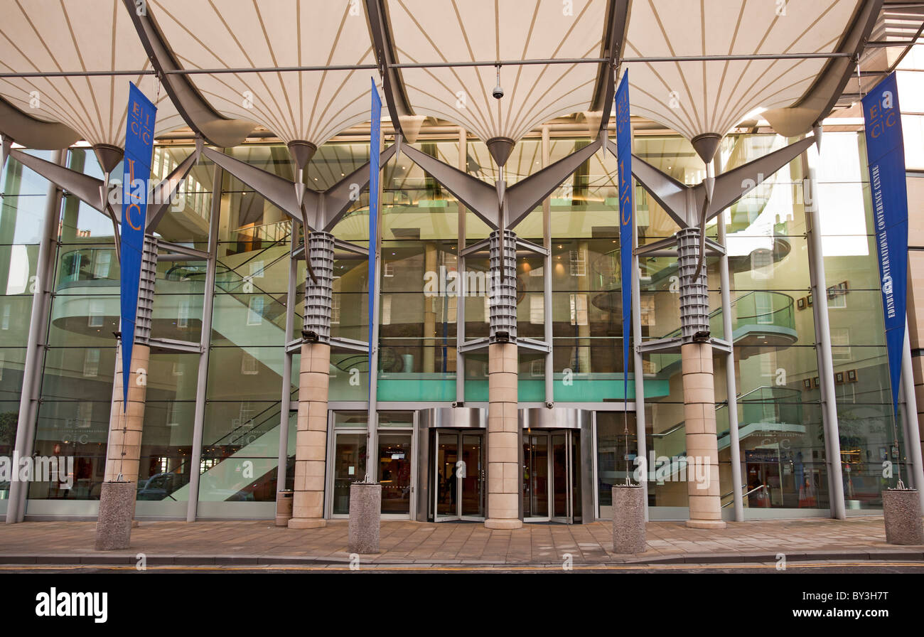 Main entrance to Edinburgh International Conference Centre, designed by ...