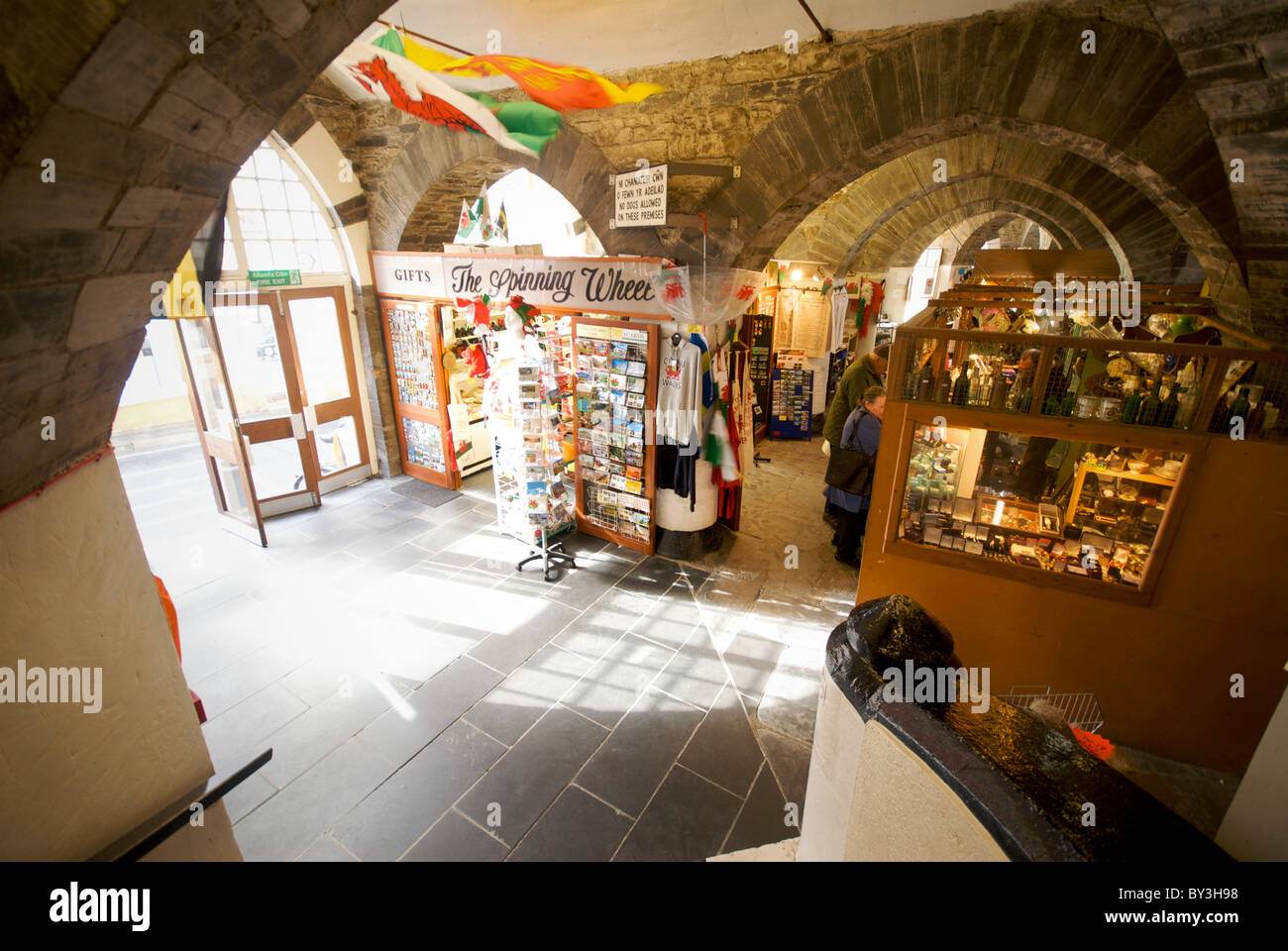 Cardigan Indoor Market Wales UK Entrance Stalls Stock Photo - Alamy