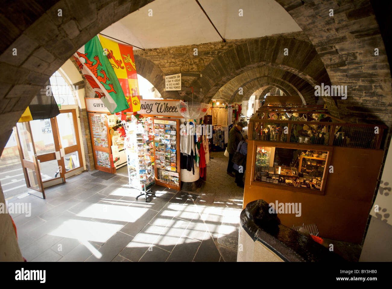 Cardigan Indoor Market Wales UK Entrance Stalls Stock Photo - Alamy
