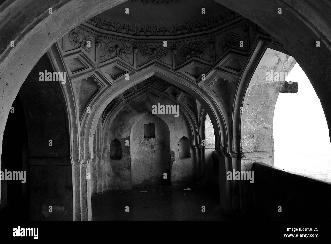 Arched corridor inside Stock Photo - Alamy