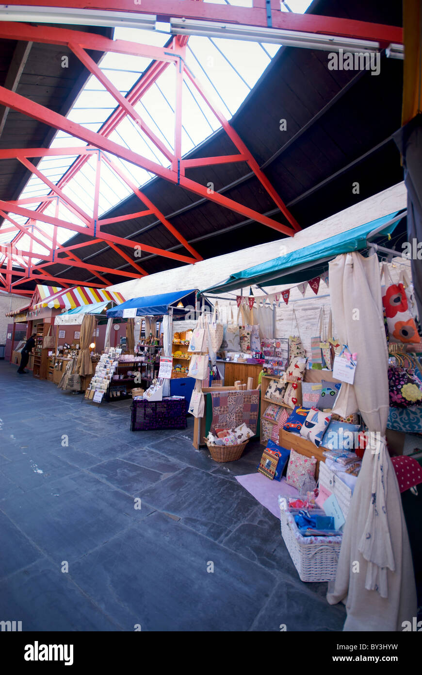Cardigan Indoor Market Wales UK Roof Lantern Trusses Stock Photo - Alamy