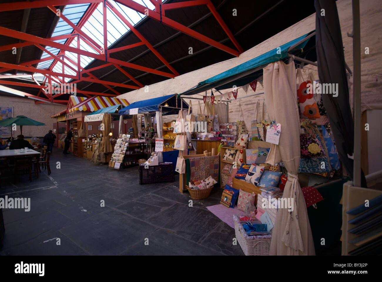 Cardigan Indoor Market Wales UK Roof Lantern Trusses Stock Photo - Alamy
