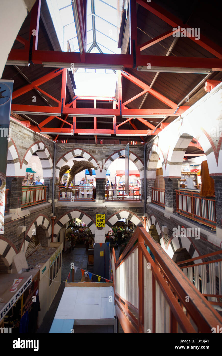 Cardigan Indoor Market Wales UK Roof Lantern Trusses Stock Photo - Alamy