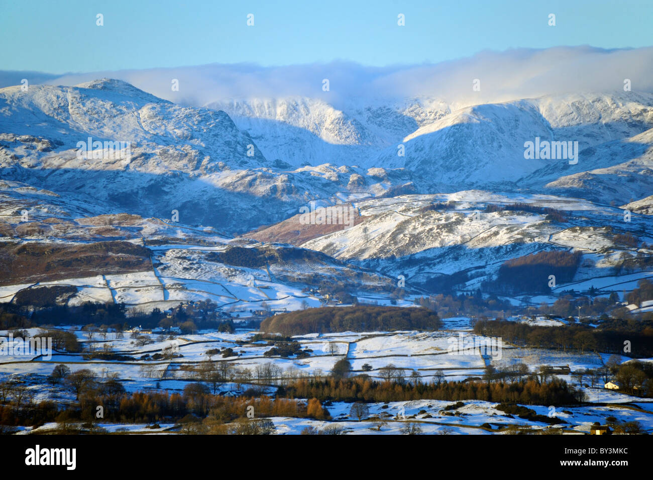 The Kentmere Fells from Scout Scar, Kendal, Cumbria, England, United ...