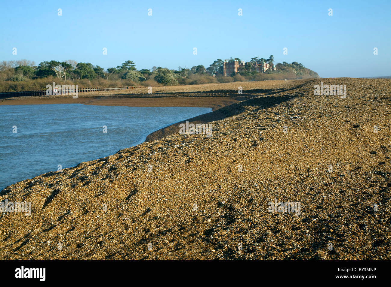 Bawdsey Manor from the River Deben shoreline Suffolk Stock Photo - Alamy