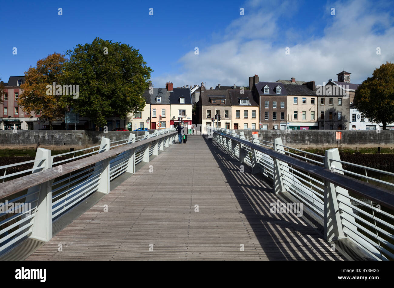 The Millenium Foot Bridge, Over the River Lee, Cork City, Ireland Stock ...