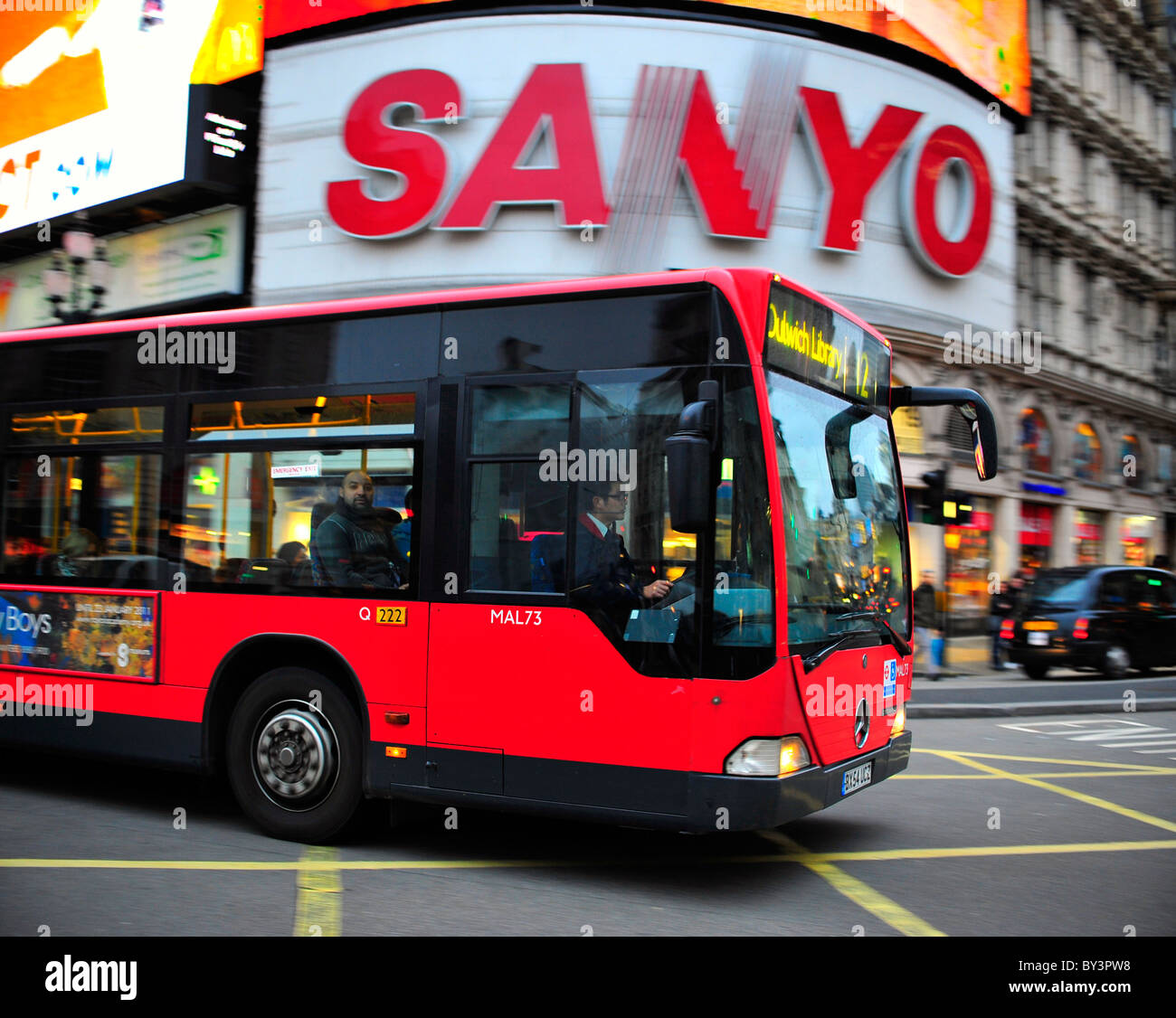 London bus in motion hi-res stock photography and images - Alamy