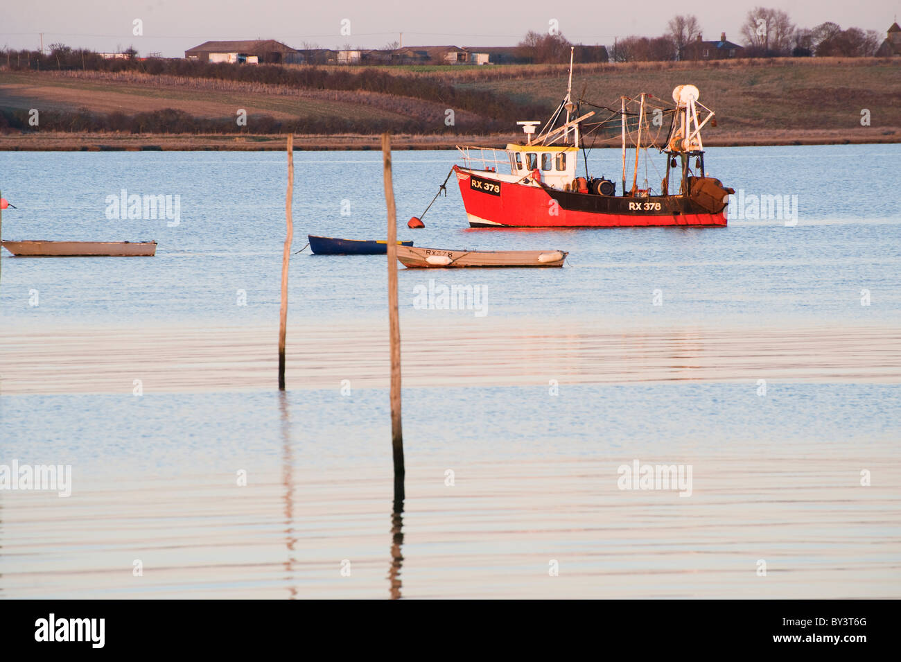 Red fishing boat hi-res stock photography and images - Alamy