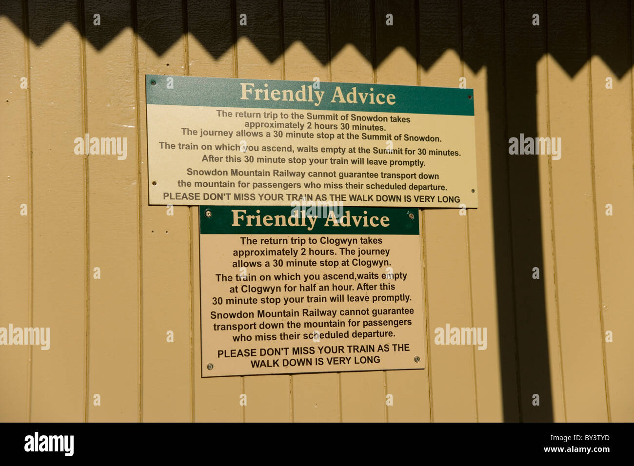 Snowdon mountain railway sign hi-res stock photography and images - Alamy