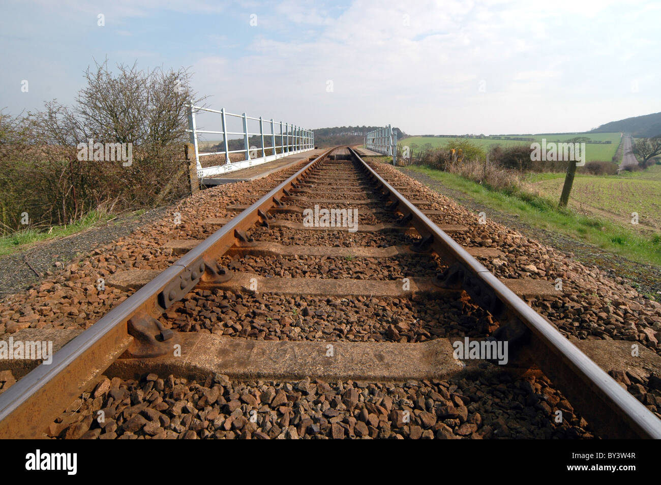 Close-up image of a railway track Stock Photo - Alamy