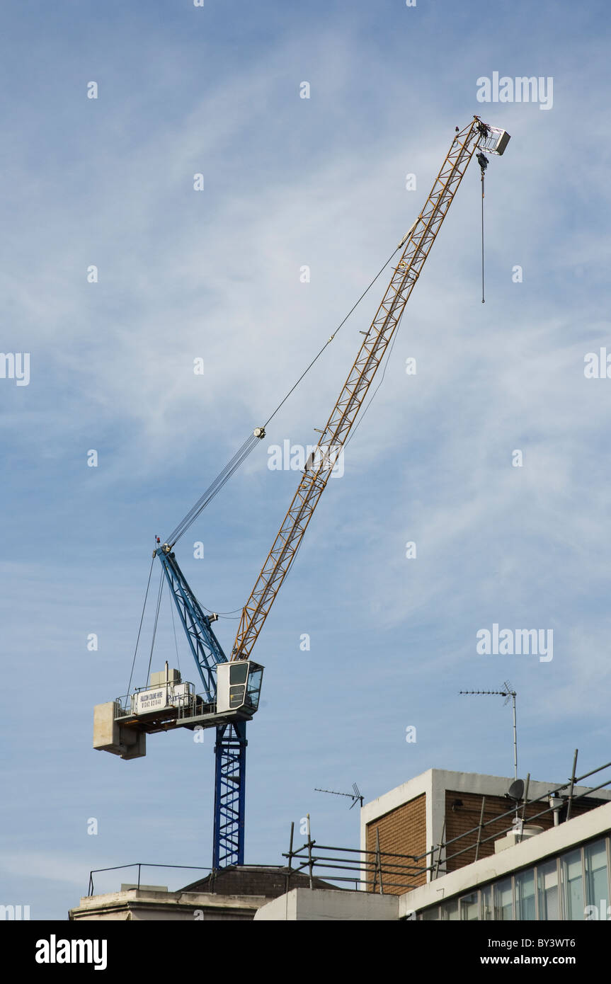 crane over London England Stock Photo - Alamy