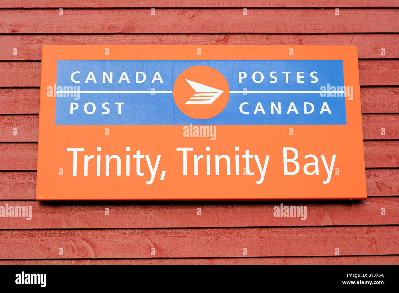 The Sign Outside The Trinity Post Office Newfoundland Canada Stock ...