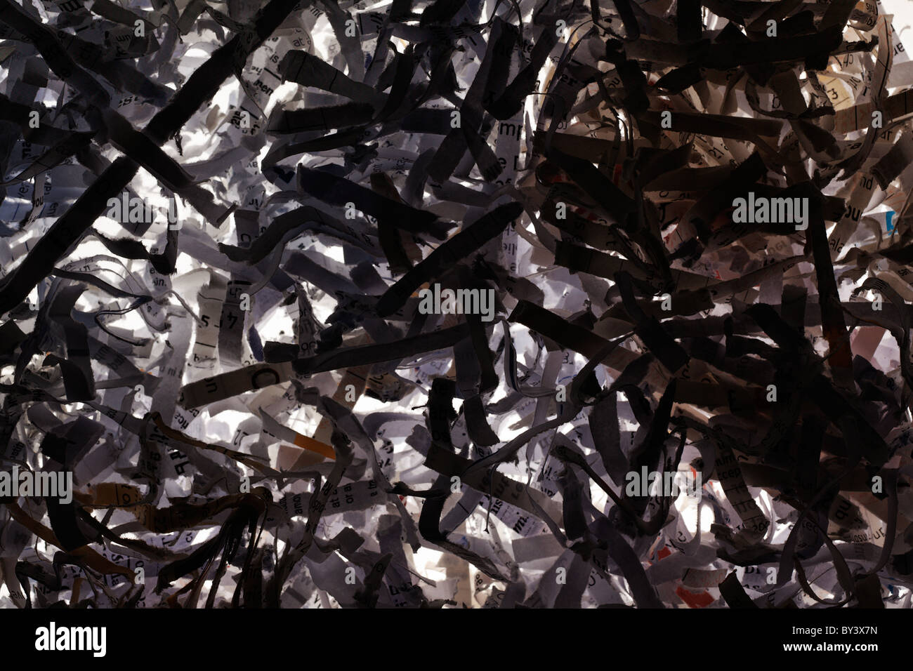 close up detail image of shredded news paper Stock Photo - Alamy