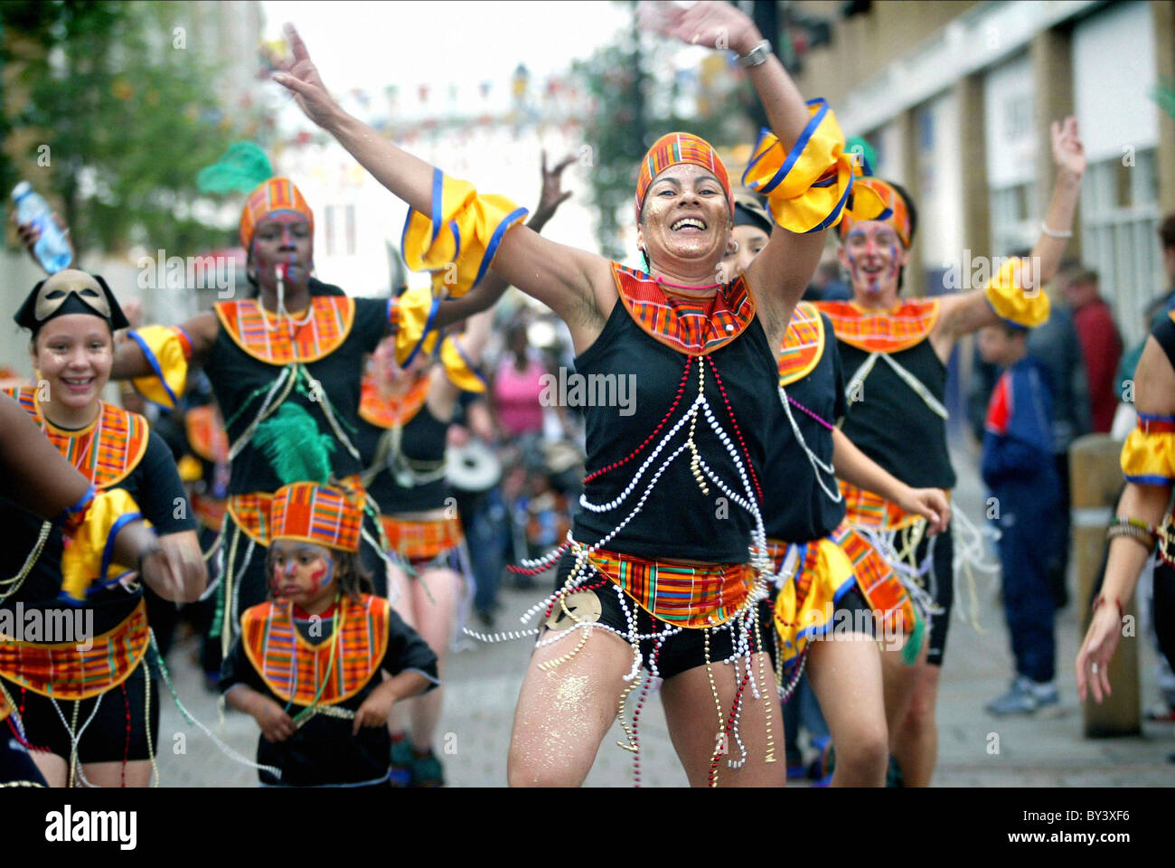 Brazil carnival dancing orange hi-res stock photography and images - Alamy