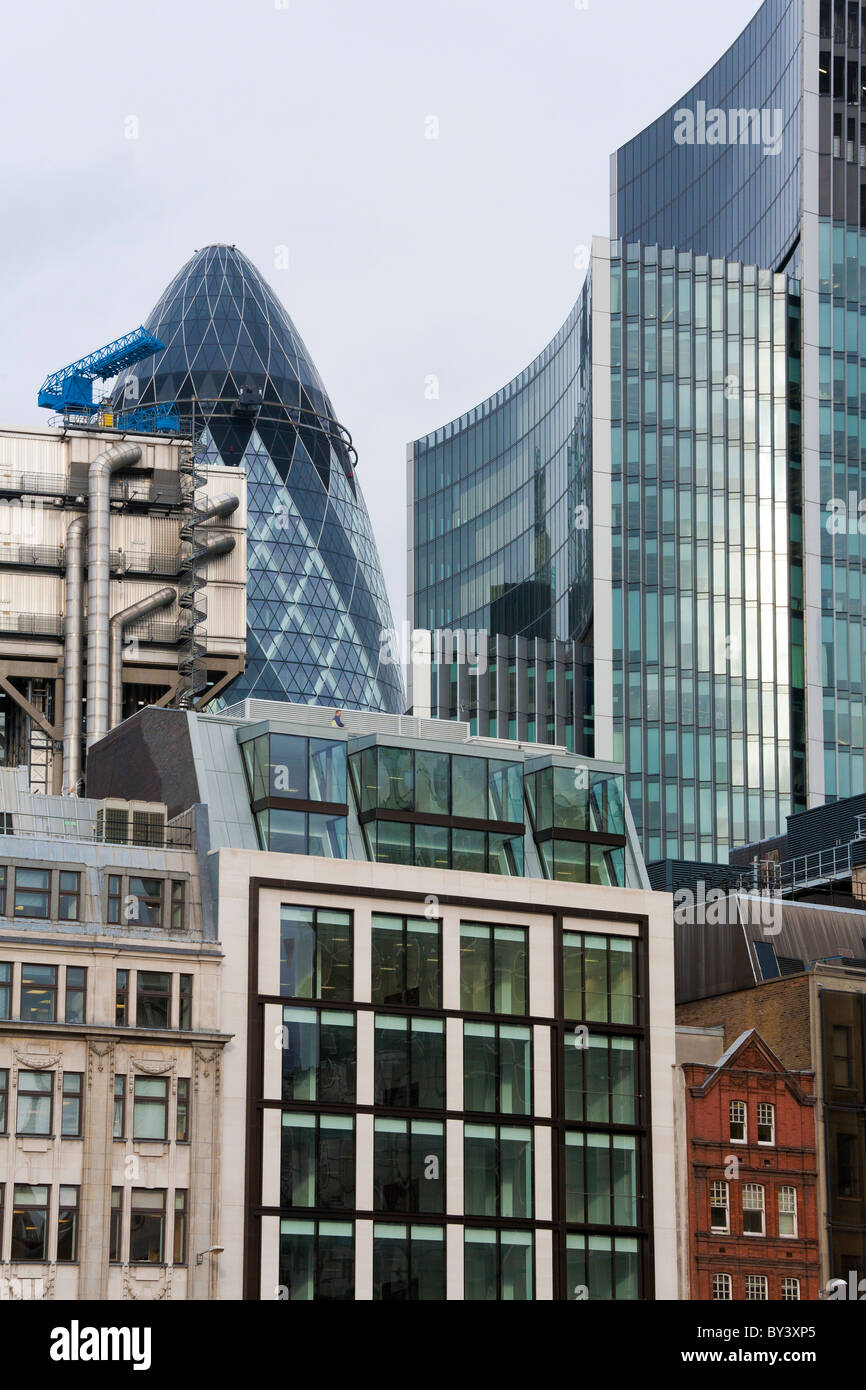 SKYLINE, SWISS-RE-TOWER, 30 ST MARY AXE, THE GHERKIN, FINANCIAL ...