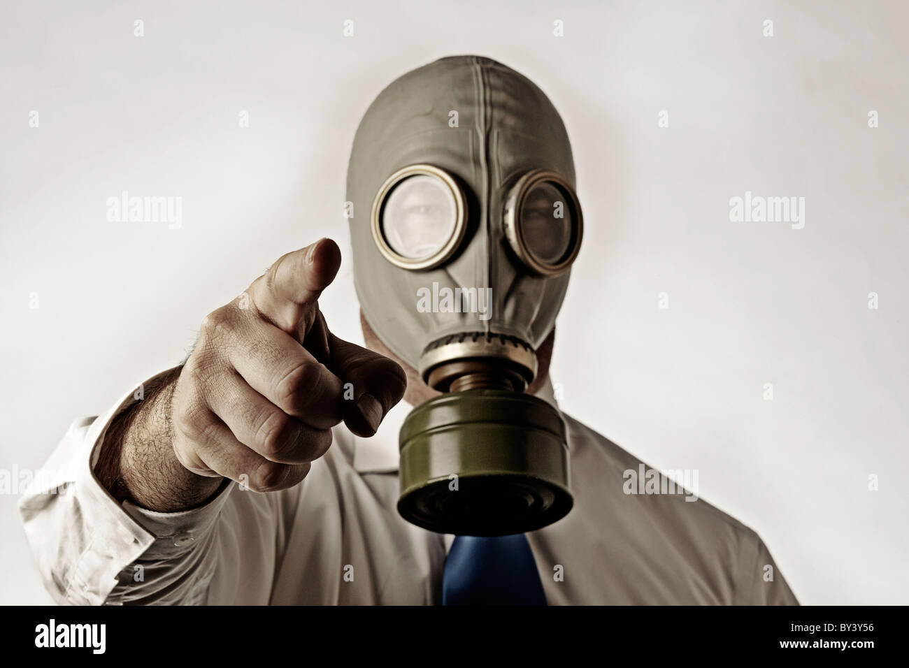 man wearing a gas mask Stock Photo - Alamy